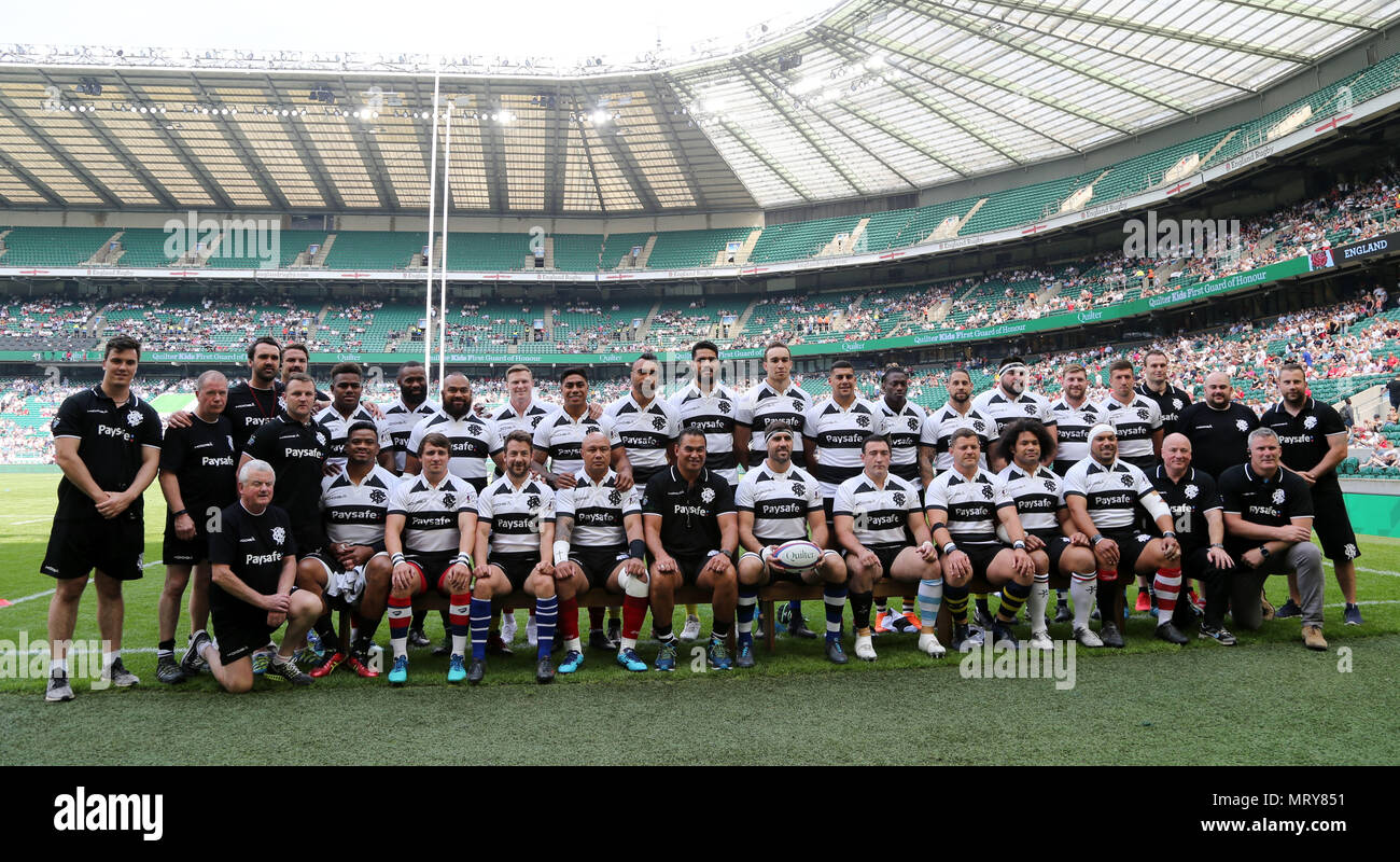 The Barbarians team pose for a photo before the Quilter Cup match ...