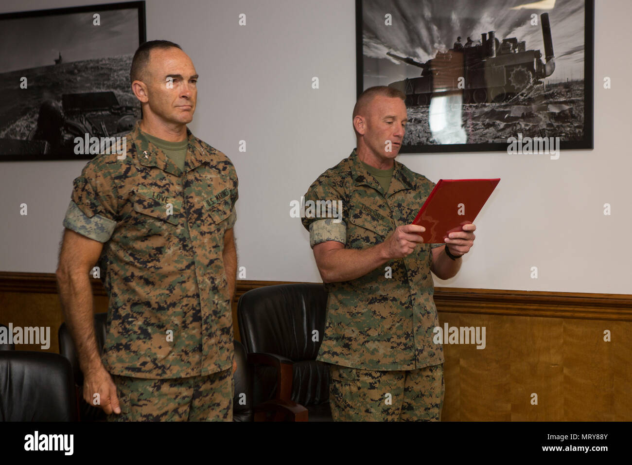 U.S. Marines, family and friends gather for Maj. Gen. Robert F ...