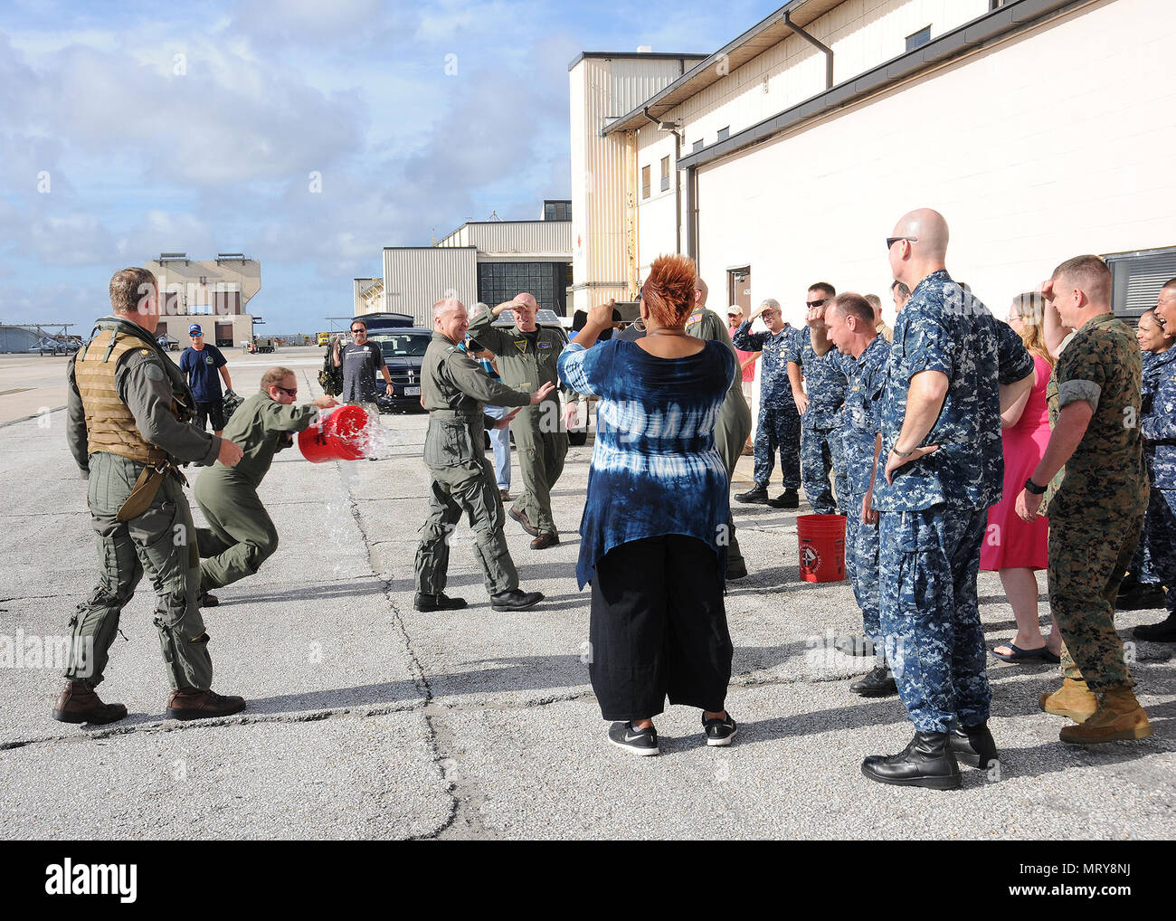 Capt. Chuck Stuart, center, uses Jedi mind tricks to thwart Lt. Cmdr ...