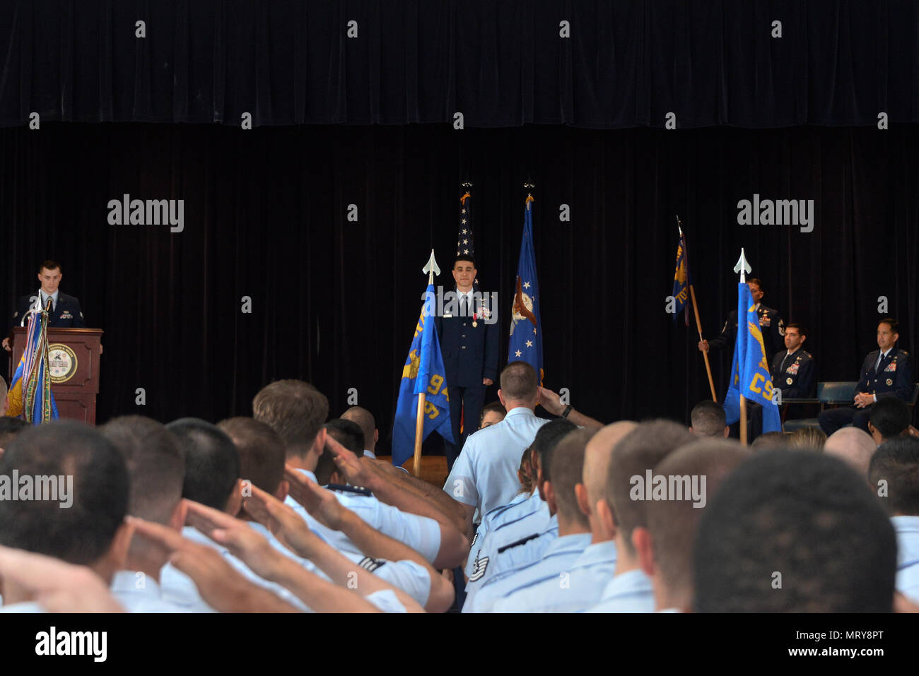Col. Ricky Mills receives his final salute from the Airmen of the 70th ...