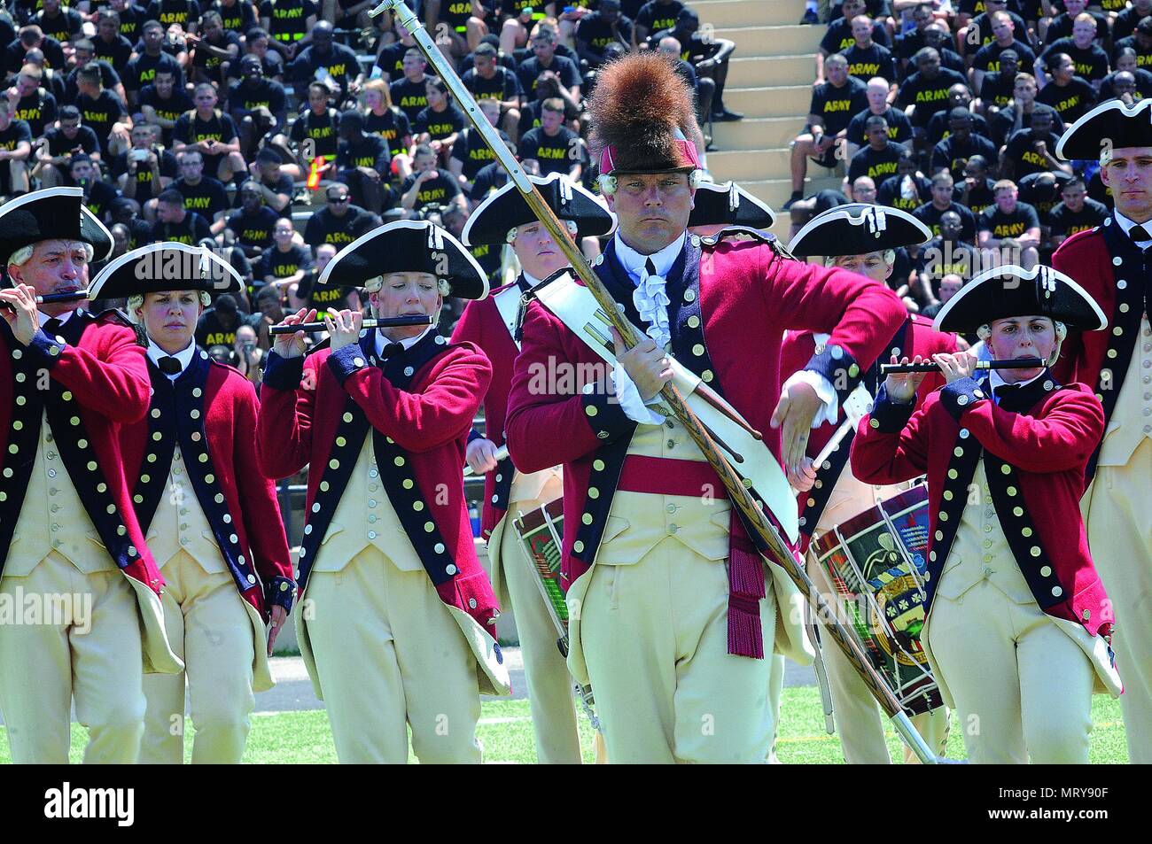 U.S. Army Old Guard Fife and Drum Corps drum major Master Sgt. Travis ...