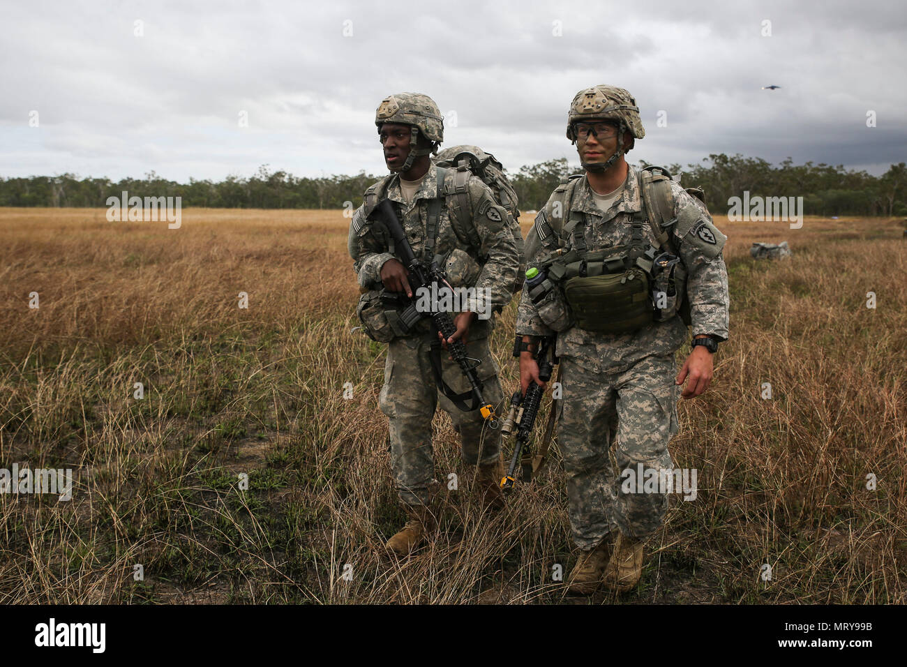 U.S. Army Spc. Karim Muhammad (left), a combat engineer, and Sgt ...