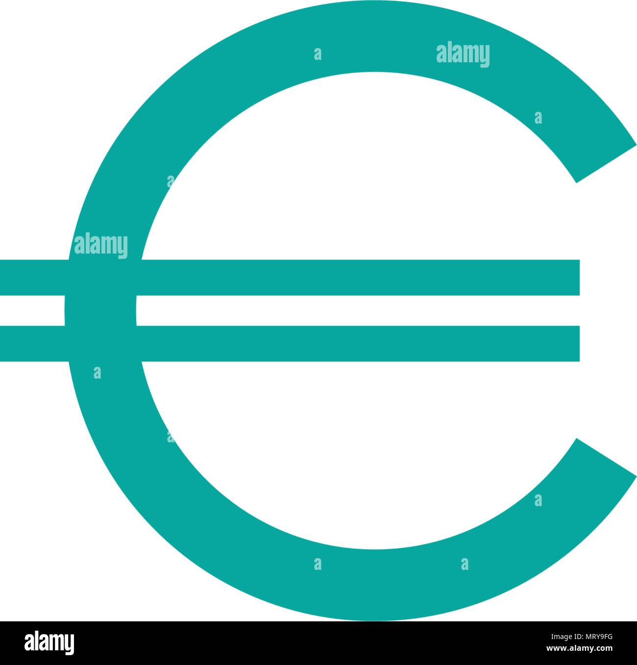 Euro currency icon logo hi-res stock photography and images - Alamy