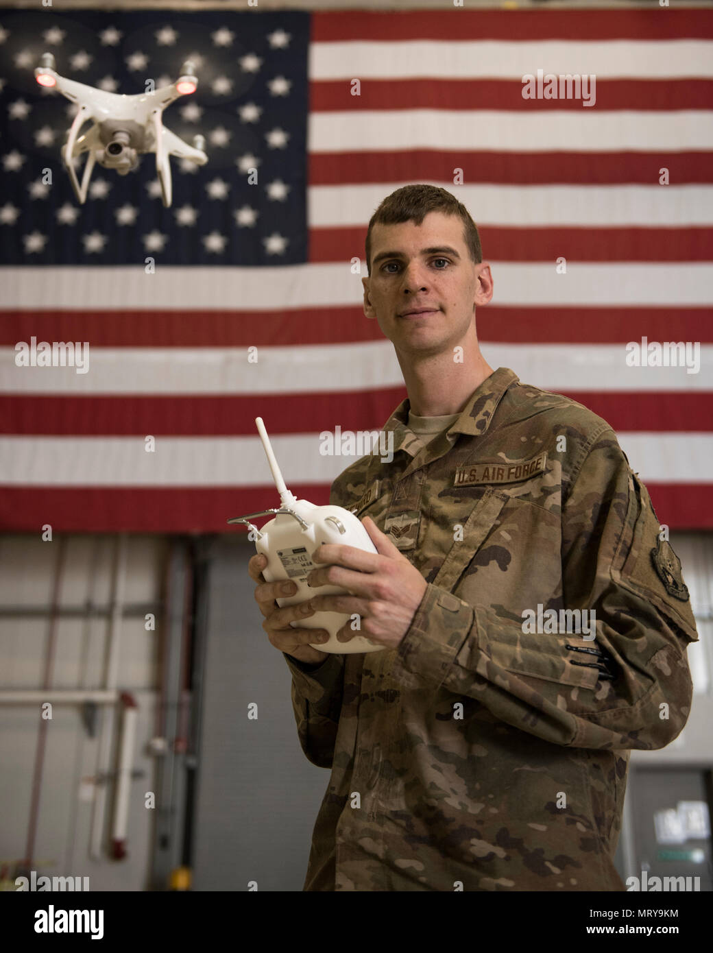 Senior Airman Justin Steward is a defender with the 455th Expeditionary ...