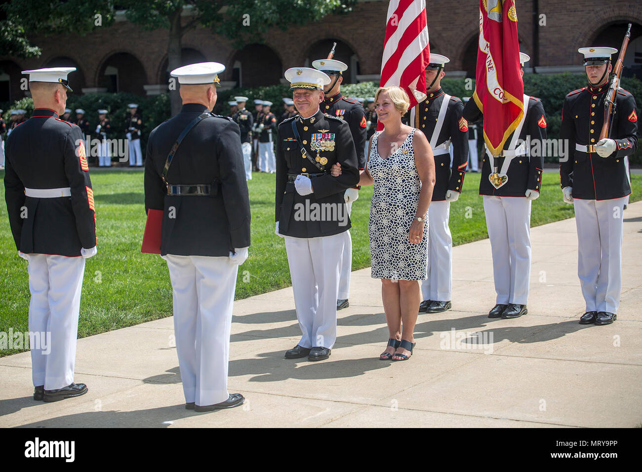 Lieutenant Gen. Jon M. Davis, deputy commandant, Aviation, stands next ...