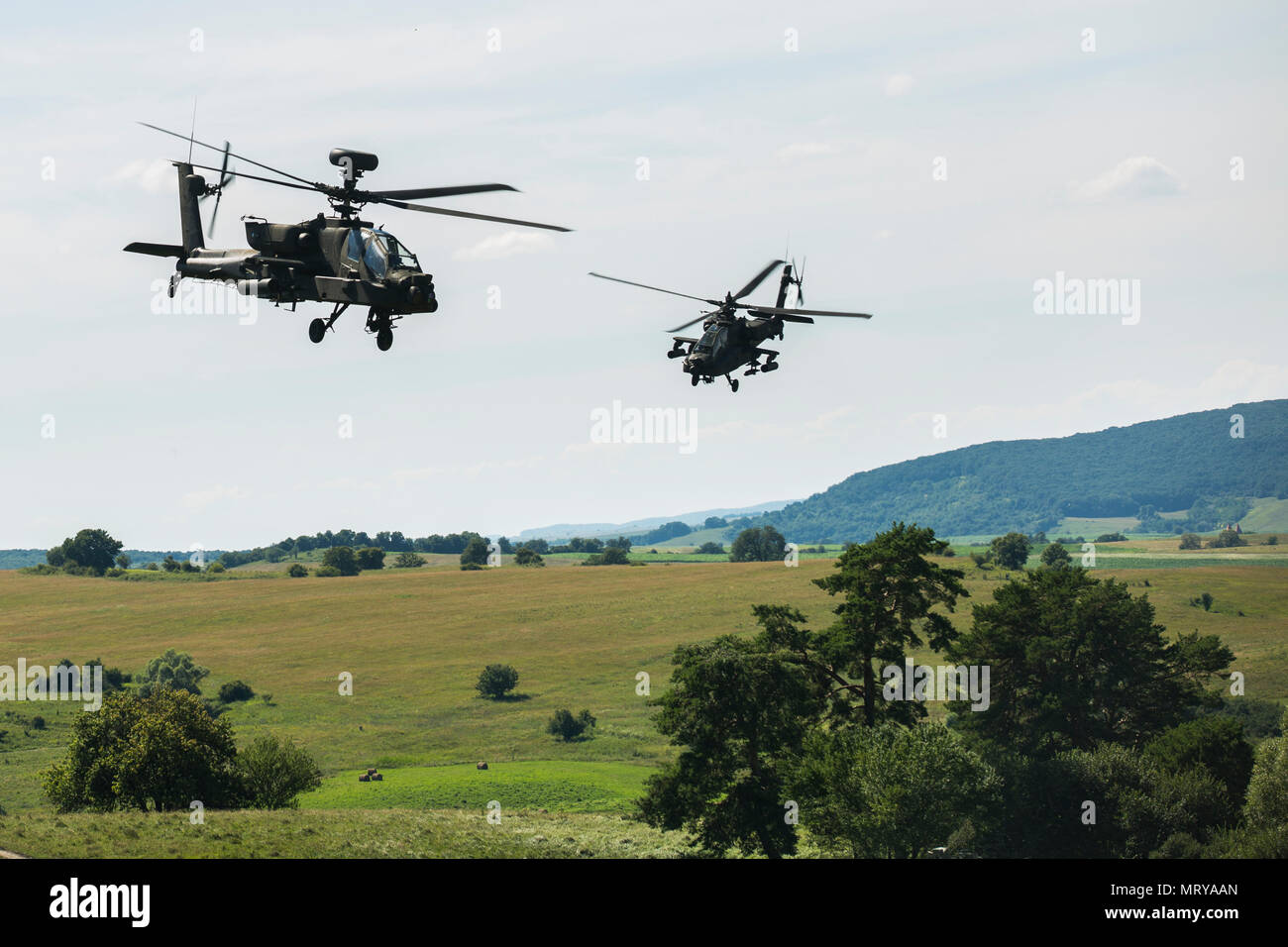 U.S. Army Soldiers from 10th Mountain Combat Aviation Brigade position ...