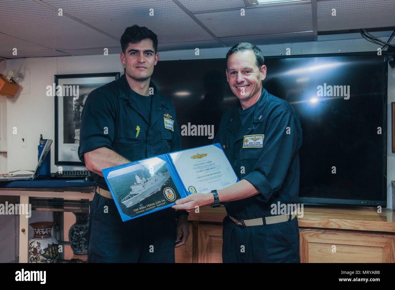 170703-N-FM530-266 MEDITERRANEAN SEA (July 3, 2017) Capt. Max Clark ...