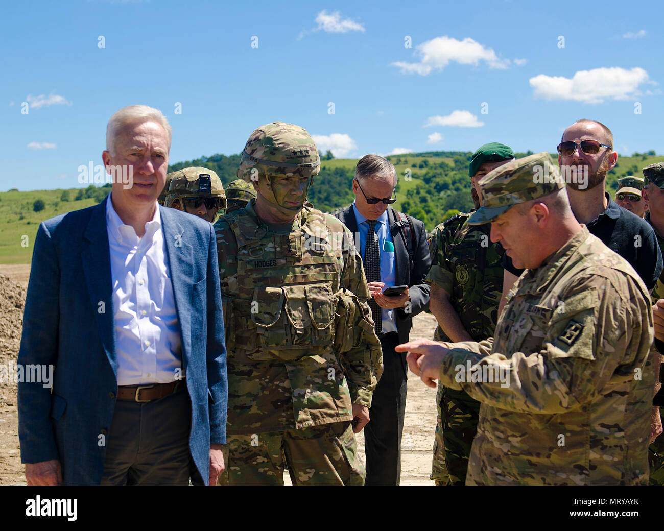 Lt. Col. John Haas, battalion commander of the 391st Engineer Battalion ...