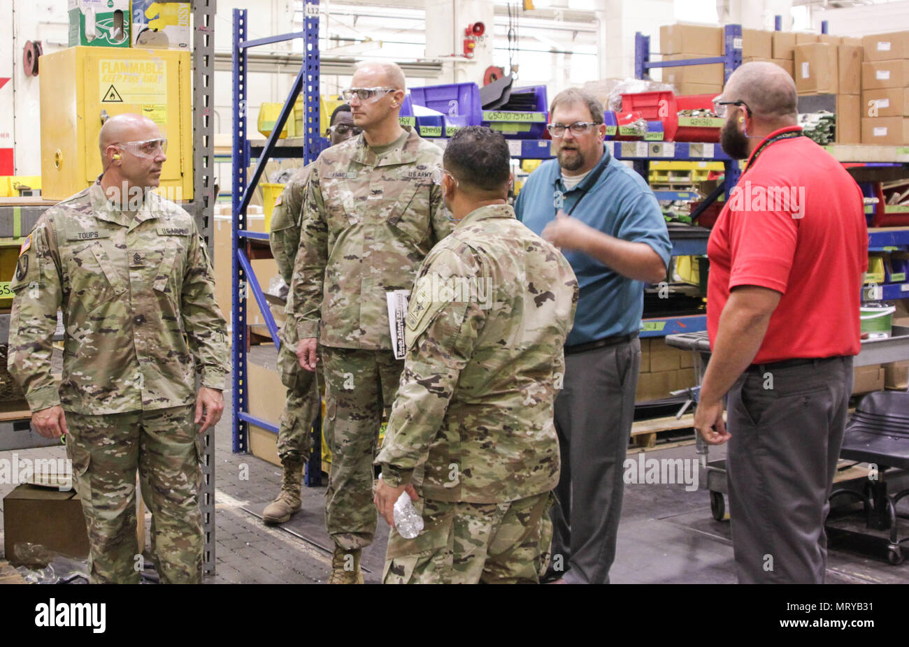 ROCK ISLAND ARSENAL, IL - Sgt. Maj. Ray Toups (left), G-4 installations ...