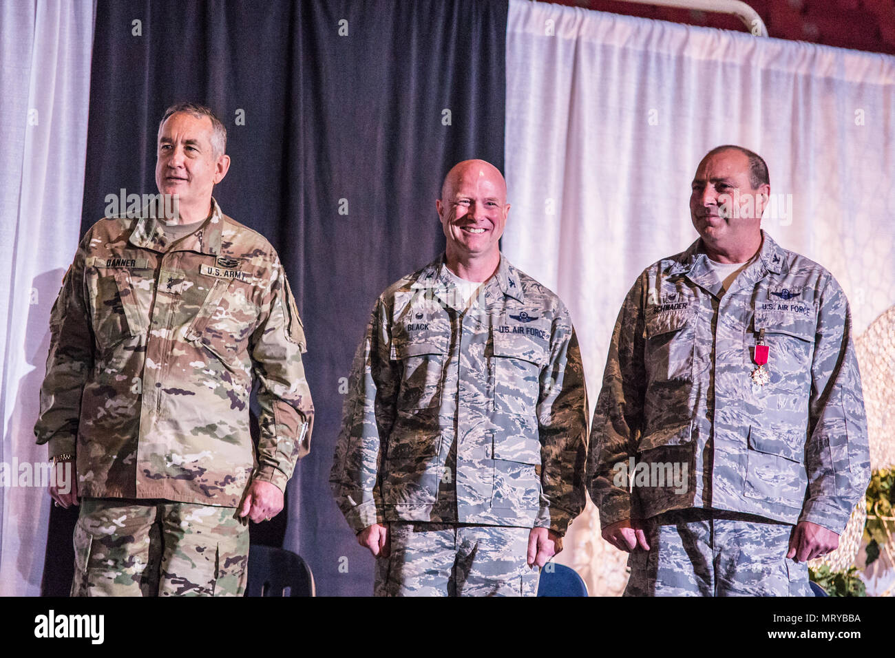 U.S. Air Force Col. Ed Black (center) takes command of the 139th ...