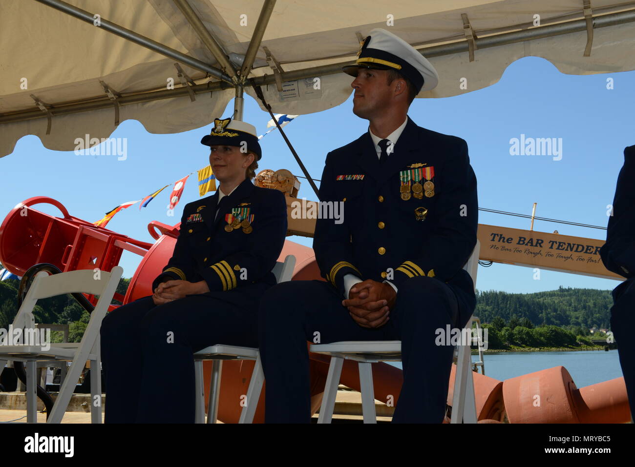 Cmdr. Kristen Serumgard, commanding officer Coast Guard Cutter Fir and ...