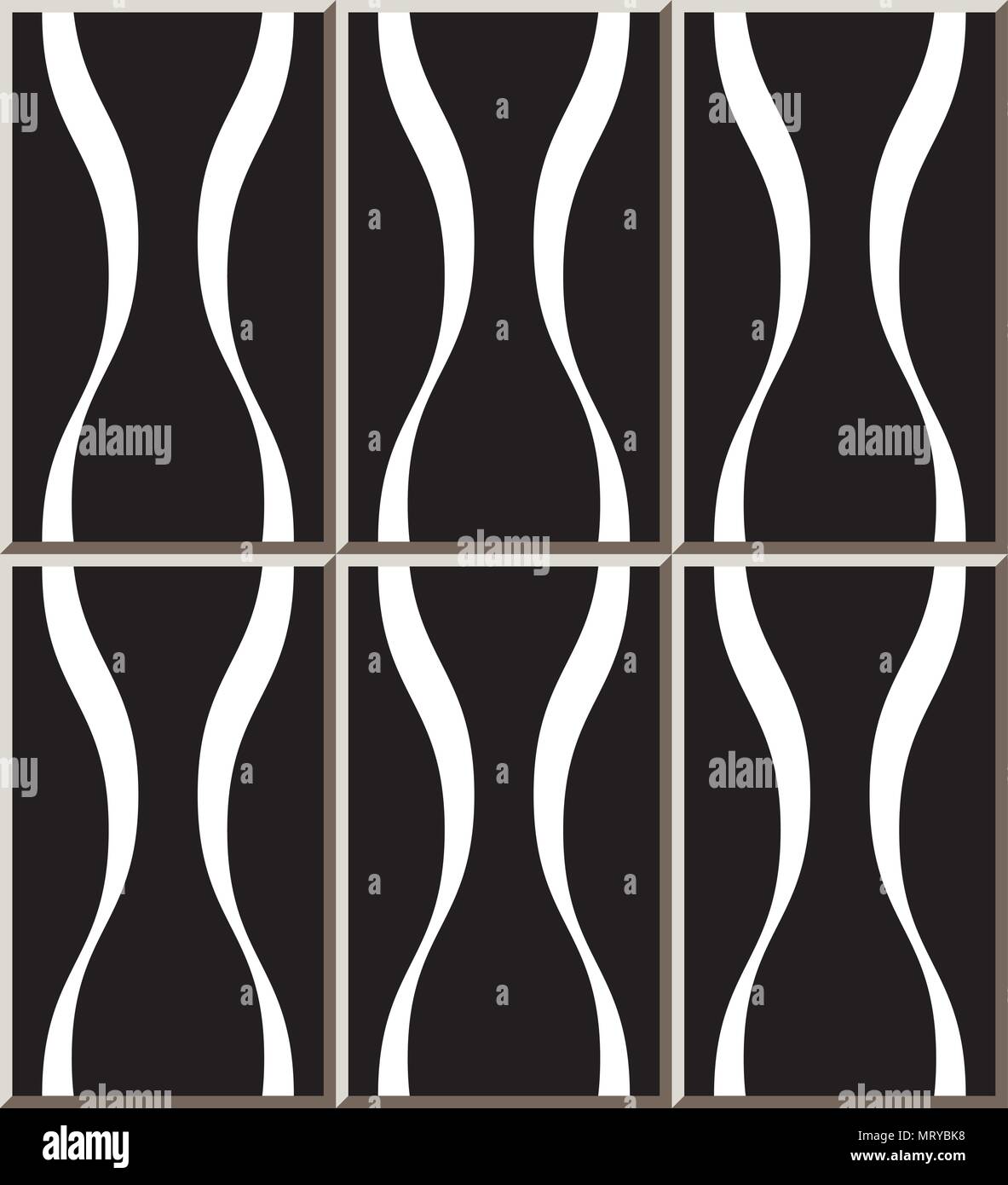 Ceramic tile pattern black white curve spiral cross geometry, oriental ...