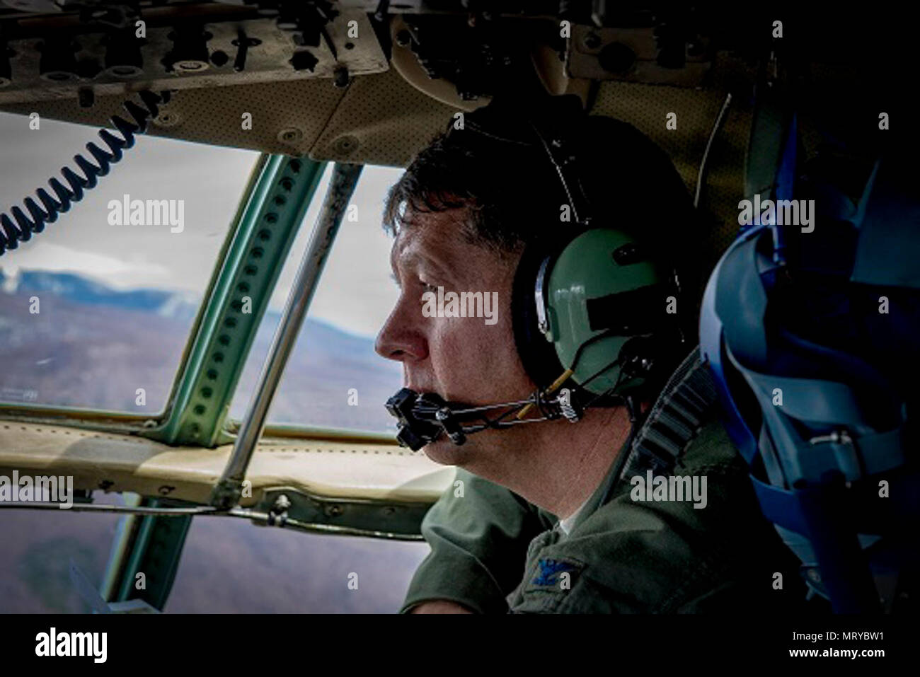 Col. Neil R. Richardson, 374th Airlift Wing vice commander, looks out ...