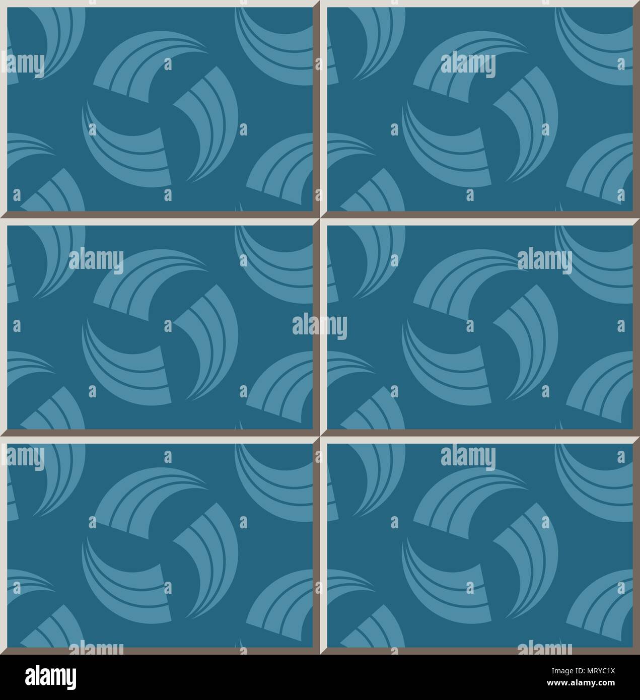 Ceramic tile pattern spiral vortex round cross stroke line, oriental ...