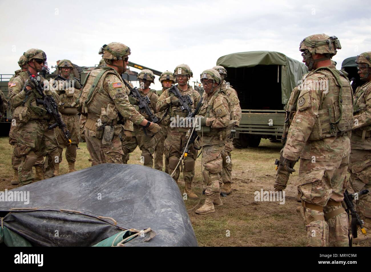 Combat engineers assigned to Regimental Engineer Squadron, 2d Cavalry ...
