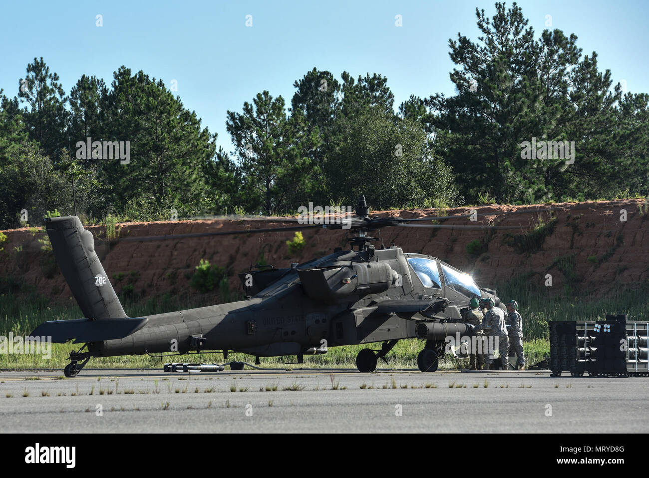 Soldiers with D Company, 1-151st Attack Reconnaissance Battalion, arm ...