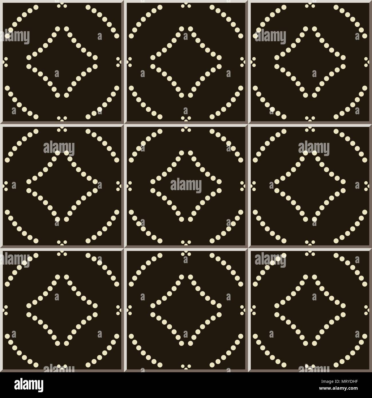 Ceramic tile pattern Round Curve Dot Cross Line, oriental interior ...