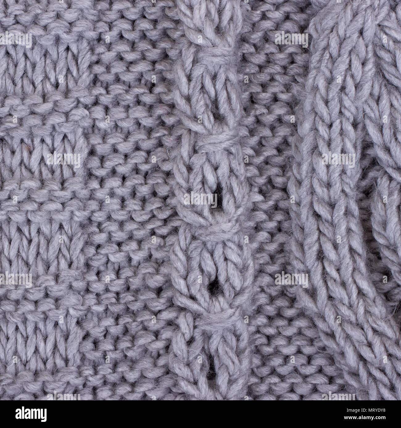 Gray knitting background texture. Knit woolen Fabric textile Stock ...