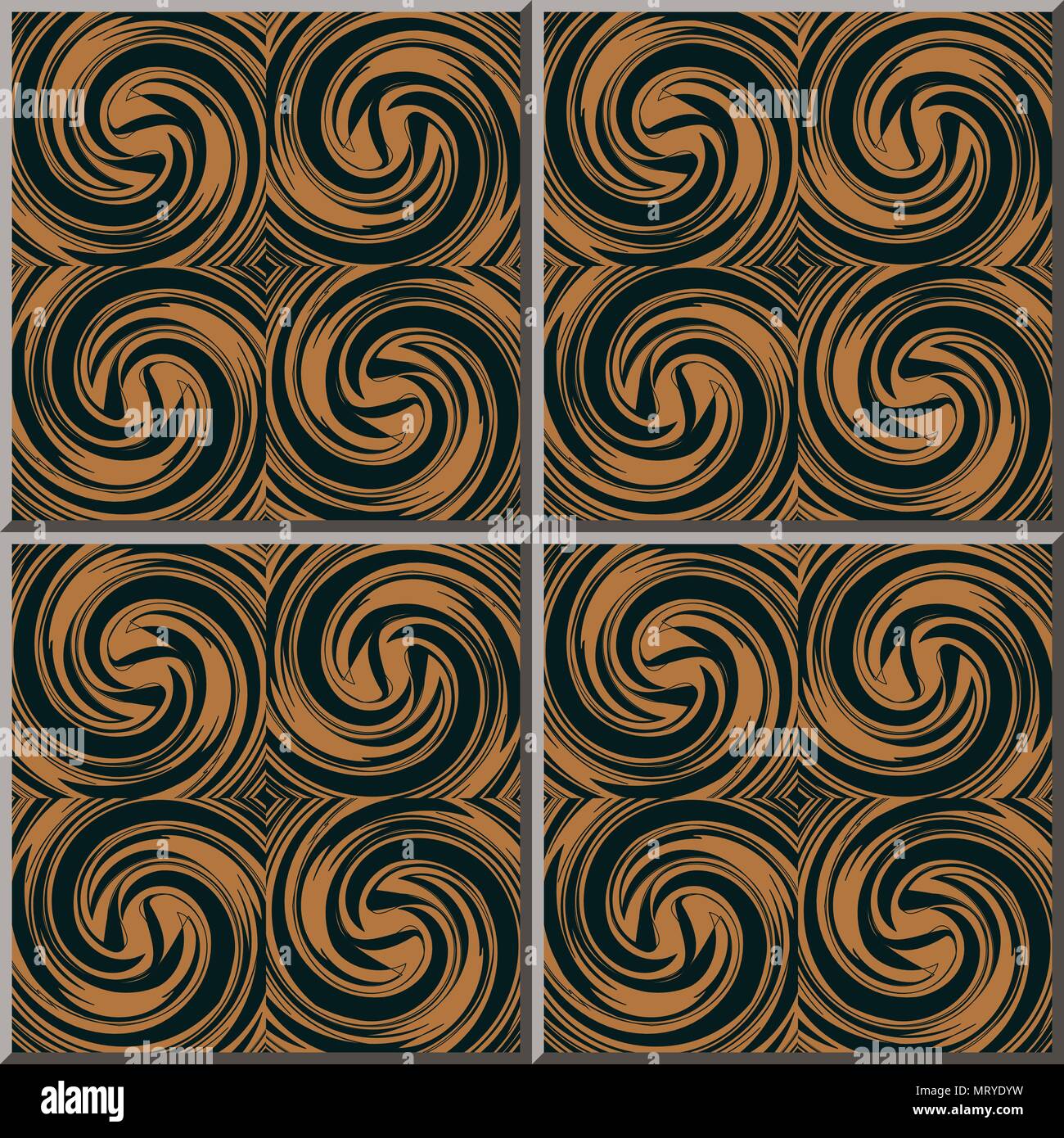 Ceramic tile pattern Spiral Vortex Cross Wave, oriental interior floor ...
