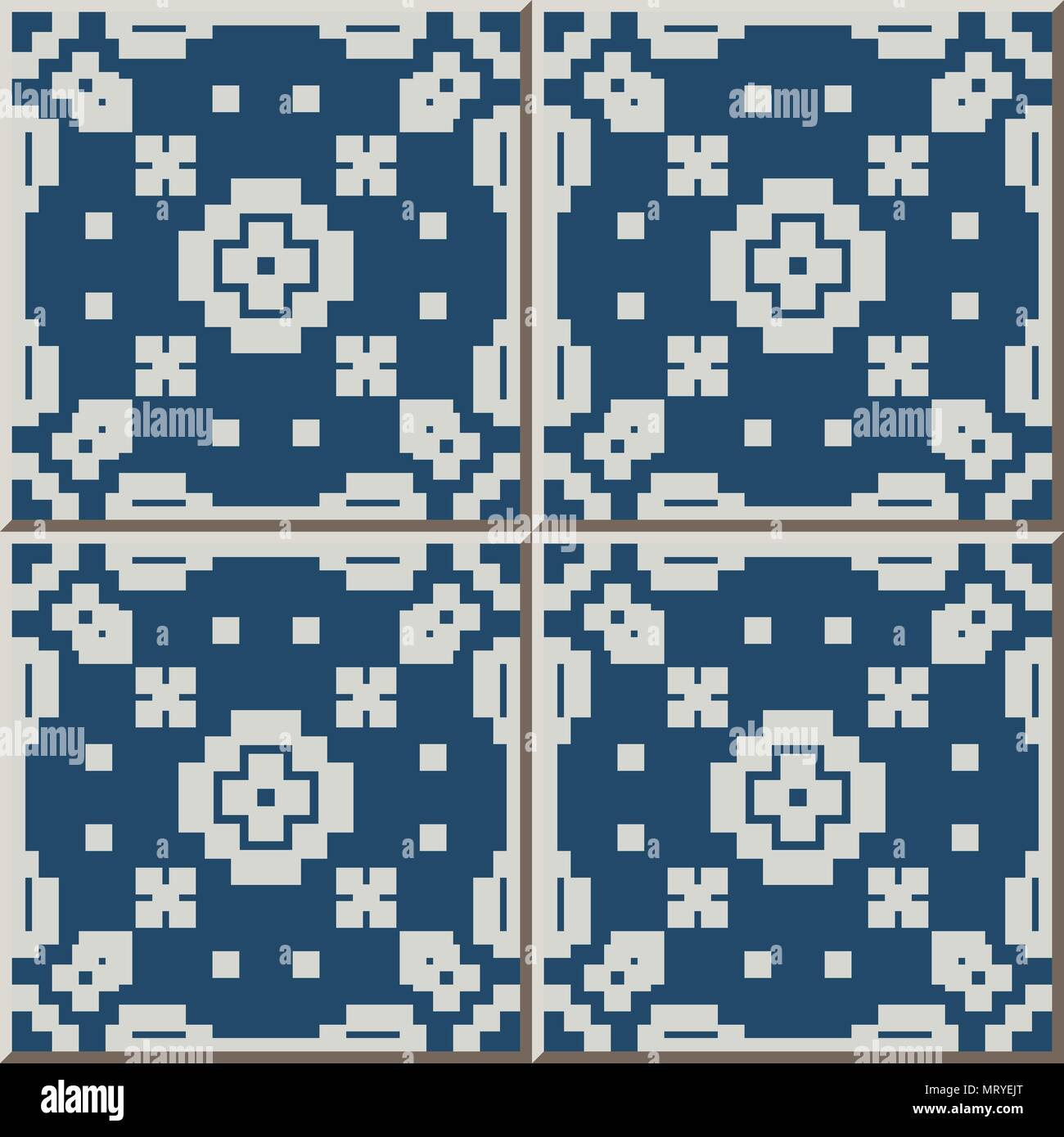 Ceramic tile pattern Mosaic Geometry Cross Square Check, oriental ...