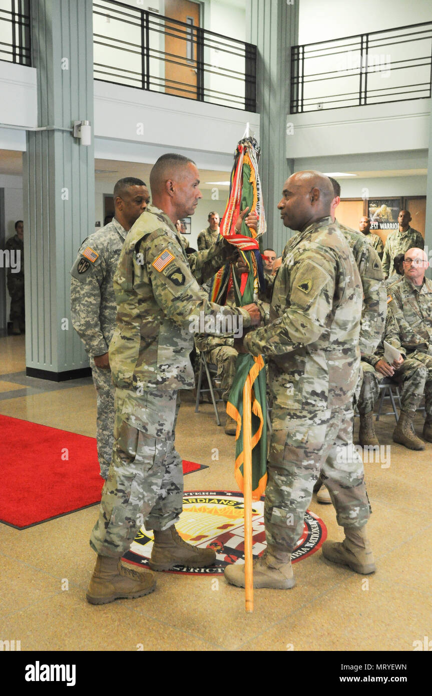 Maj. Ronald A. Lane Jr. (left), incoming commander, 372nd Military ...