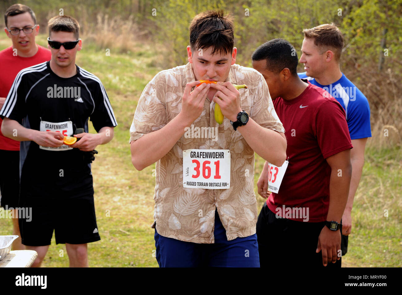 Runners participate in the annual Rugged Terrain Obstacle Run at ...