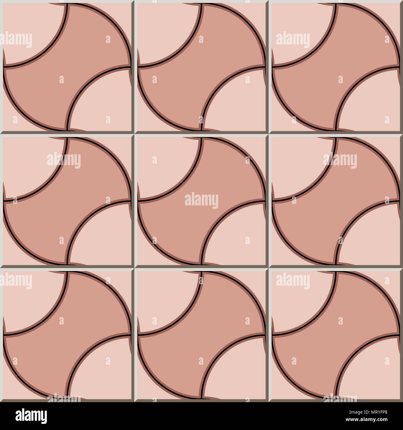 Ceramic tile pattern Curve Cross Geometry Frame Brick, oriental ...