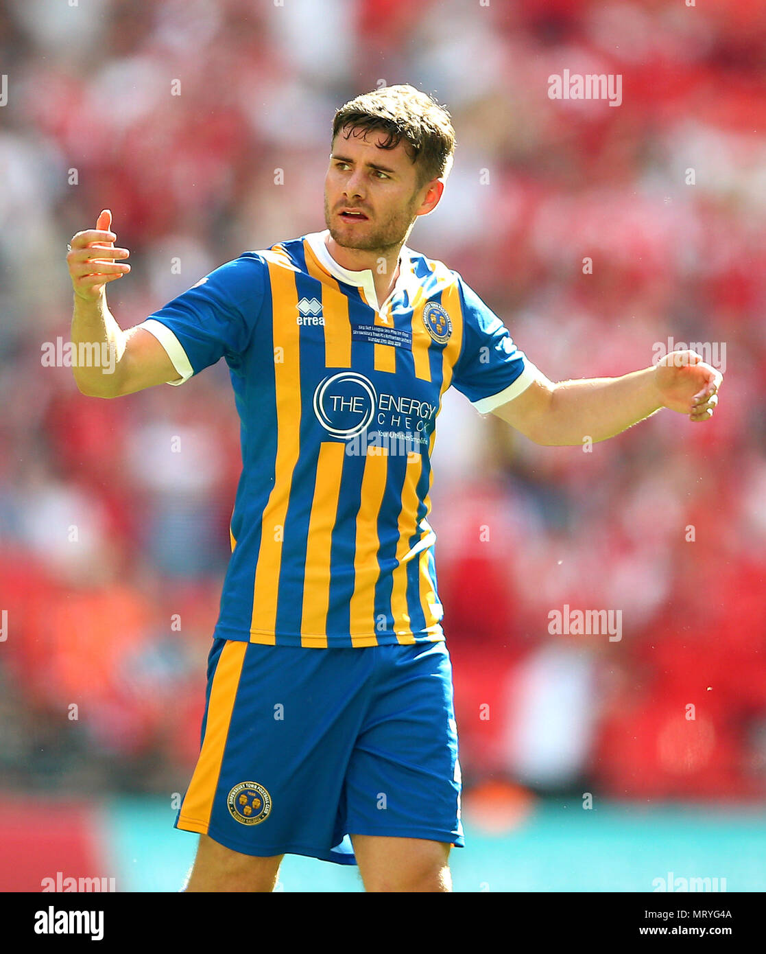 Shrewsbury Town's Joe Riley during the Sky Bet League One Final at ...