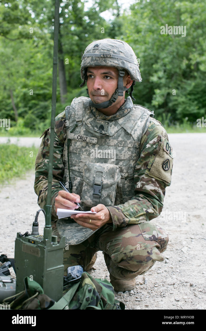 U.S. Army Sgt. Luis Cruz, assigned to the 687th Rapid Port Opening ...