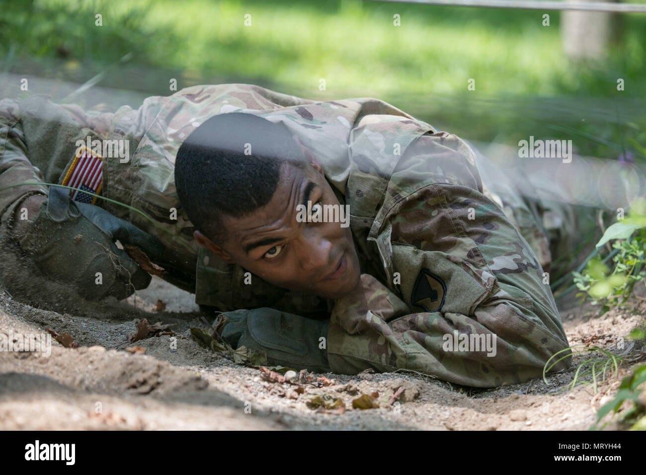 U.S. Army Staff Sgt. Qujuan Baptiste, assigned to the Army Sustainment ...