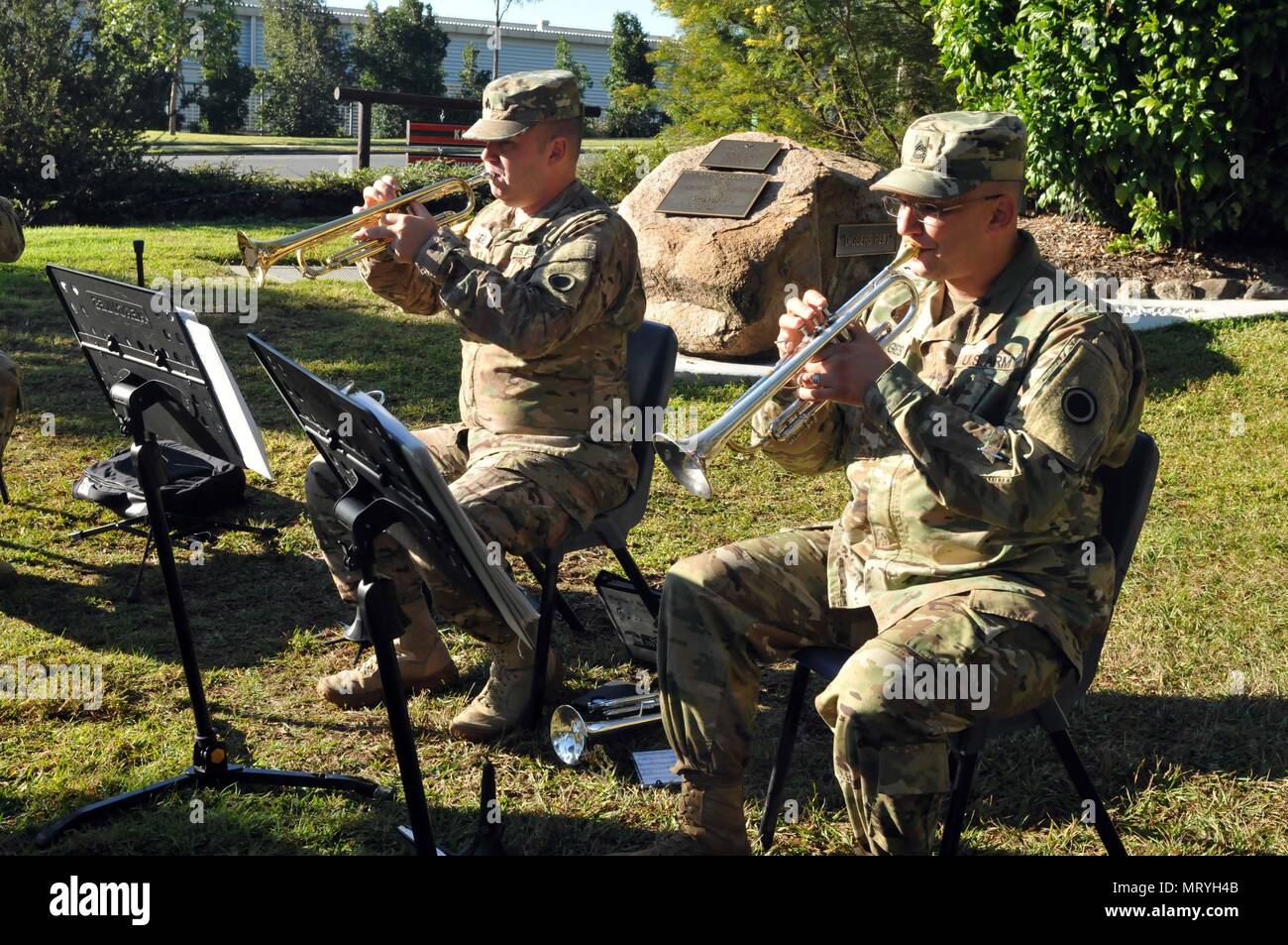 Sgt. 1st Class Todd Borges, music performance team leader, and Sgt ...