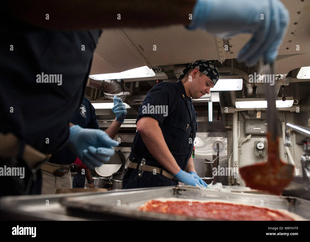 170715-N-RZ514-269 MEDITERRANEAN SEA (July 15, 2017) Senior Chief ...