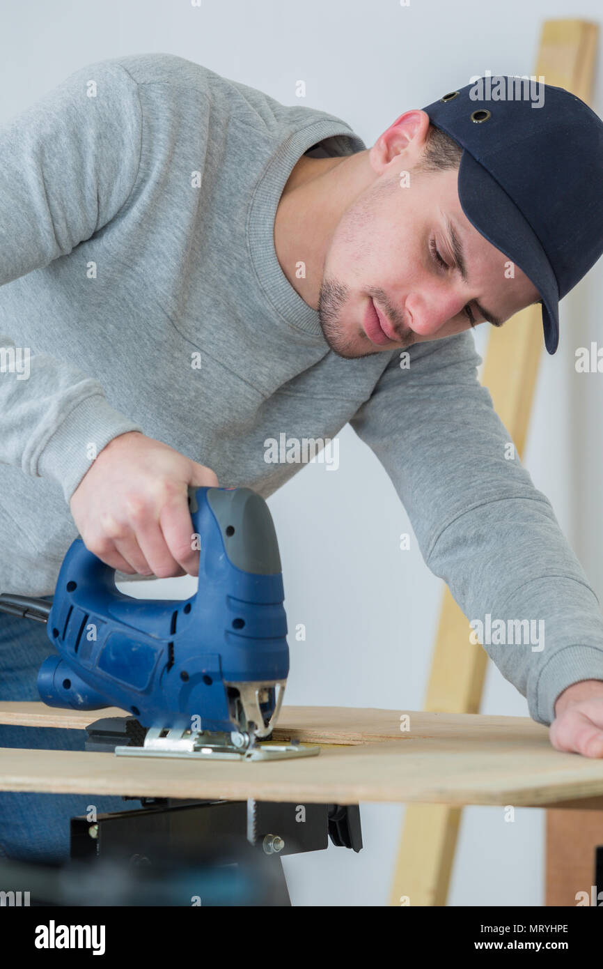 Electric powered skill saw hi-res stock photography and images - Alamy
