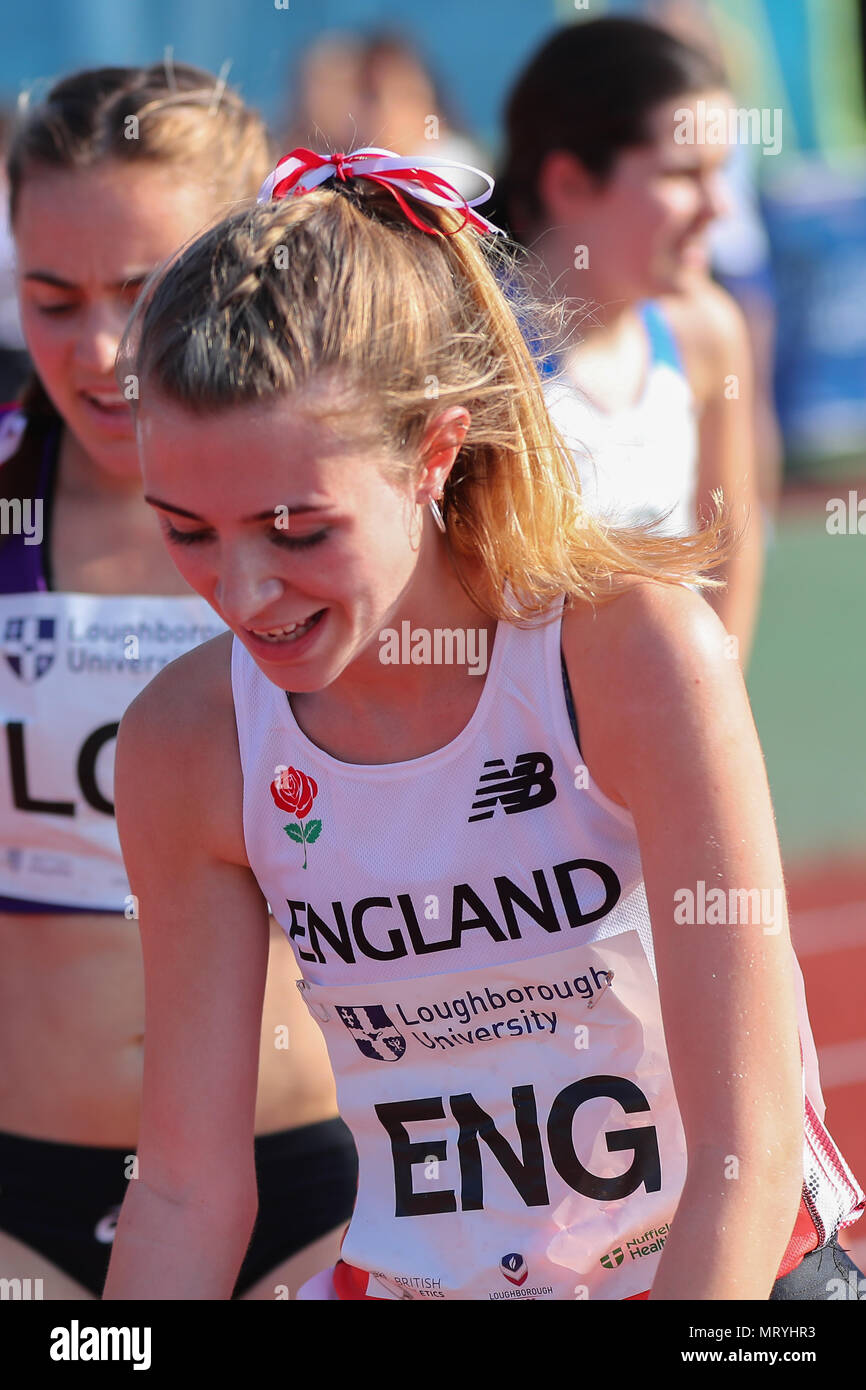 Loughborough, England, 20th, May, 2018. Emily Moyes competing in the ...