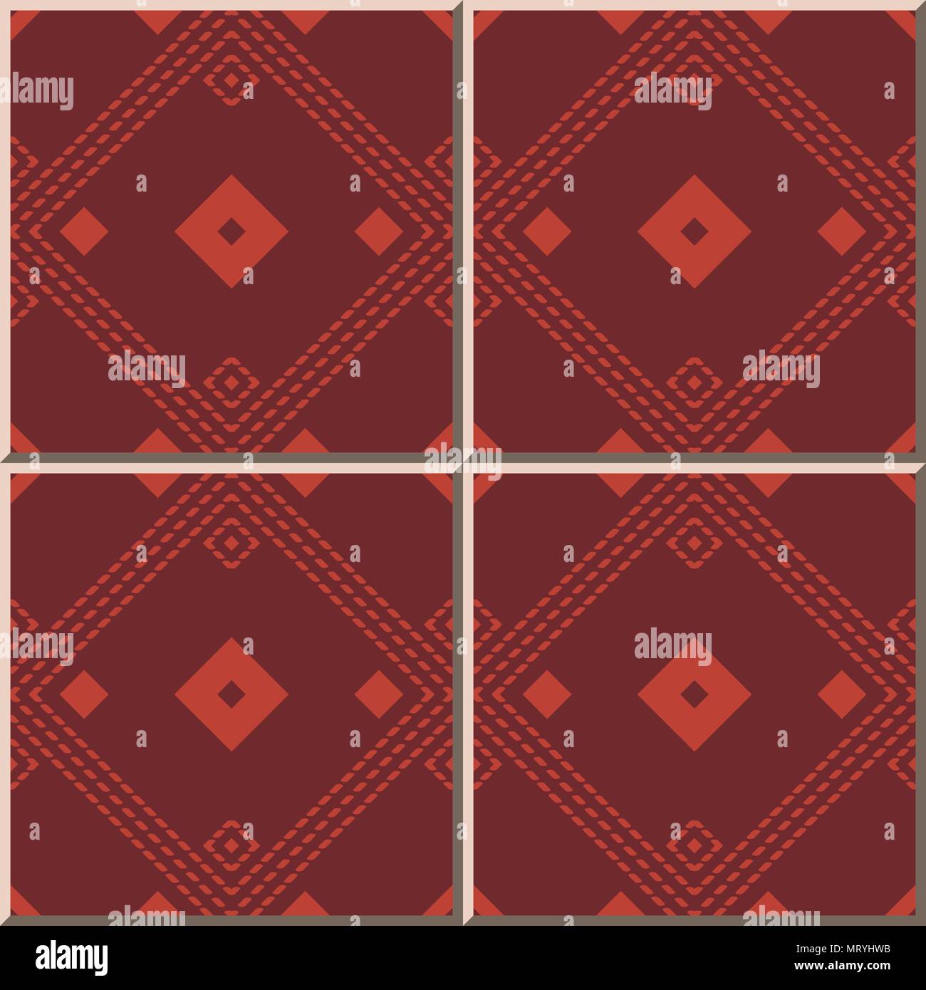 Ceramic tile pattern Square Check Diamond Cross Dot Line Frame ...