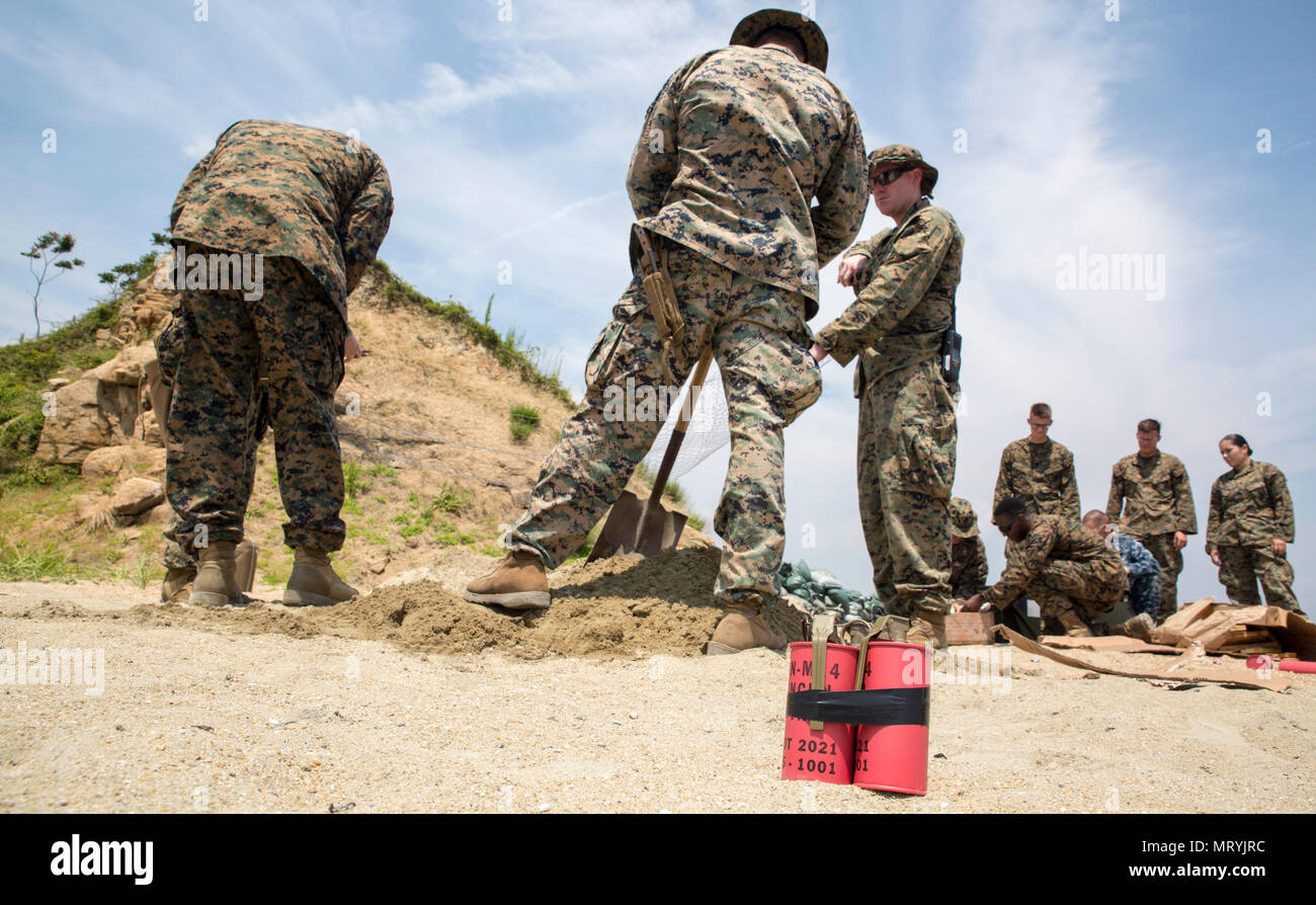 Explosive ordnance disposal Marines with Headquarters and Headquarters ...