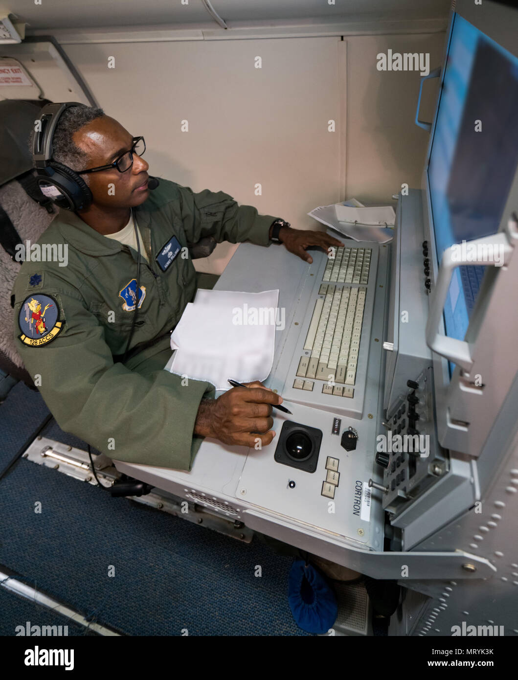 U.S. Air Force Lt. Col. Kenneth Billings, a mission crew commander with ...
