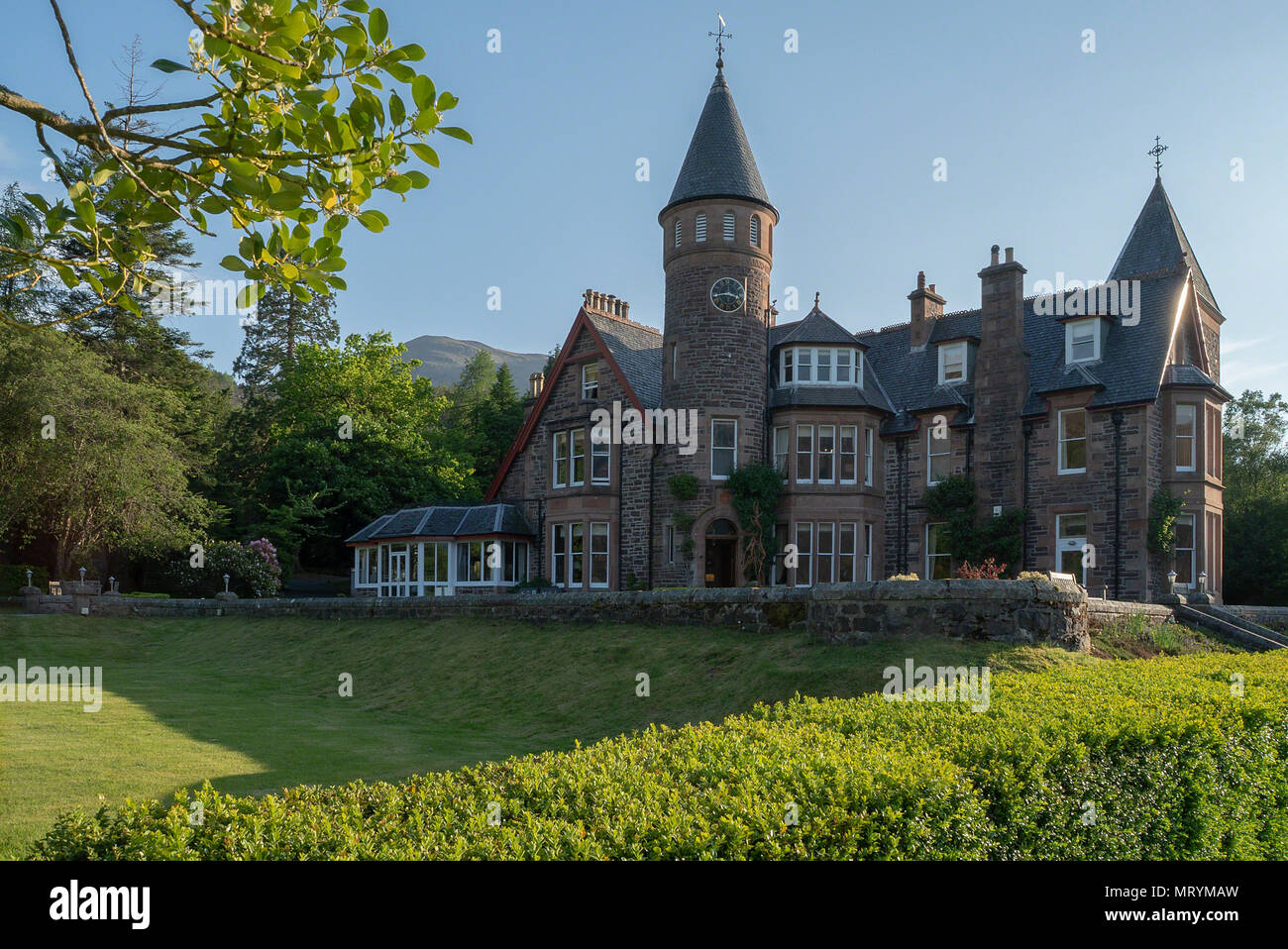Main entrance to the Torridon Hotel, Achnasheen, North West Highlands ...
