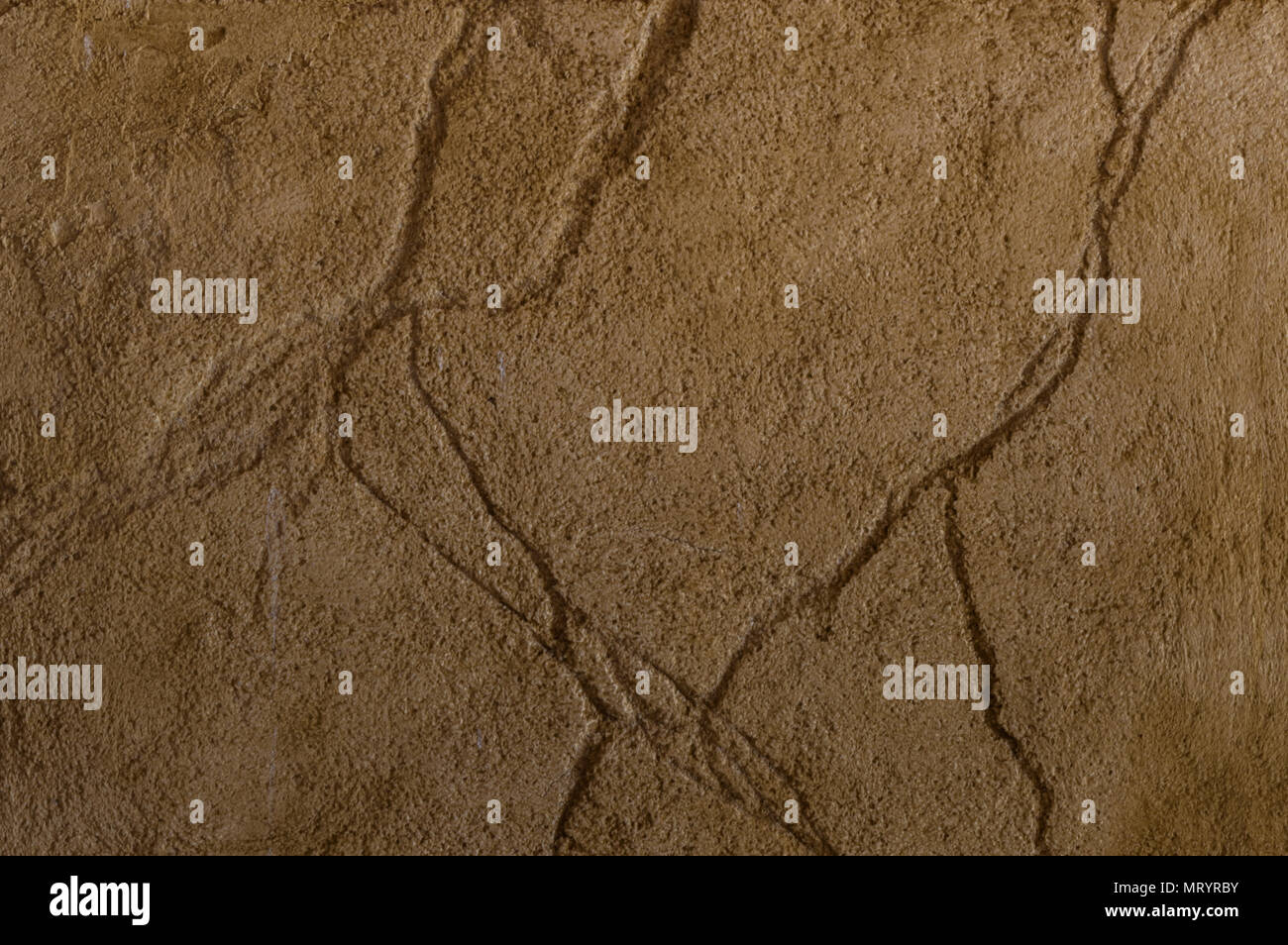 Texture of a stone wall with cracks. Porous orange background with ...