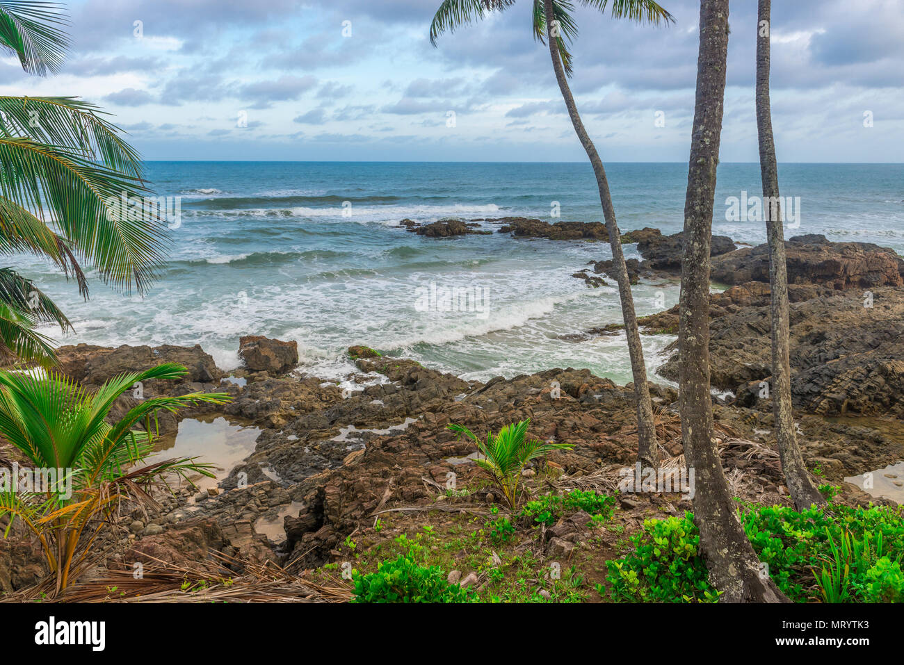 Gamboa beach in Bahia near Itacare under afternoon light Stock Photo ...