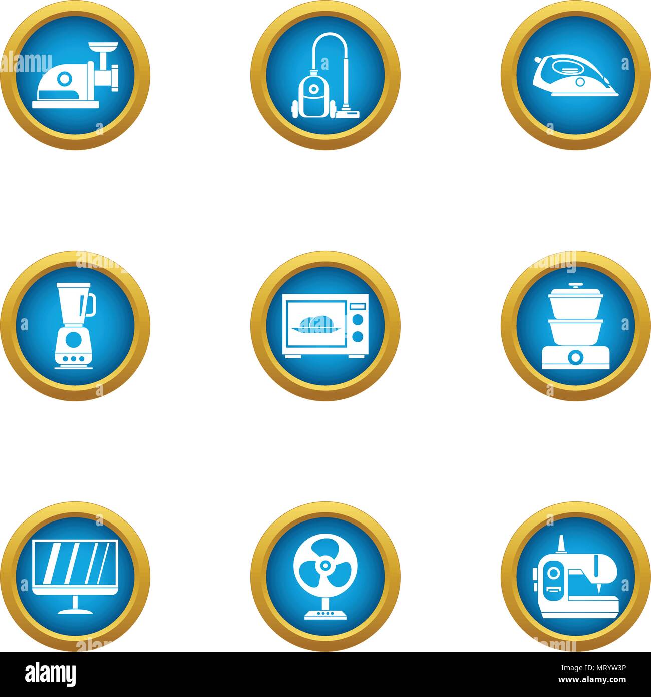 Household appliance icons set, flat style Stock Vector Image & Art - Alamy