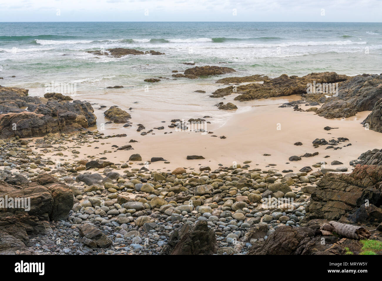 Nice view of Havaizinho rocky beach at late afternoon Stock Photo - Alamy