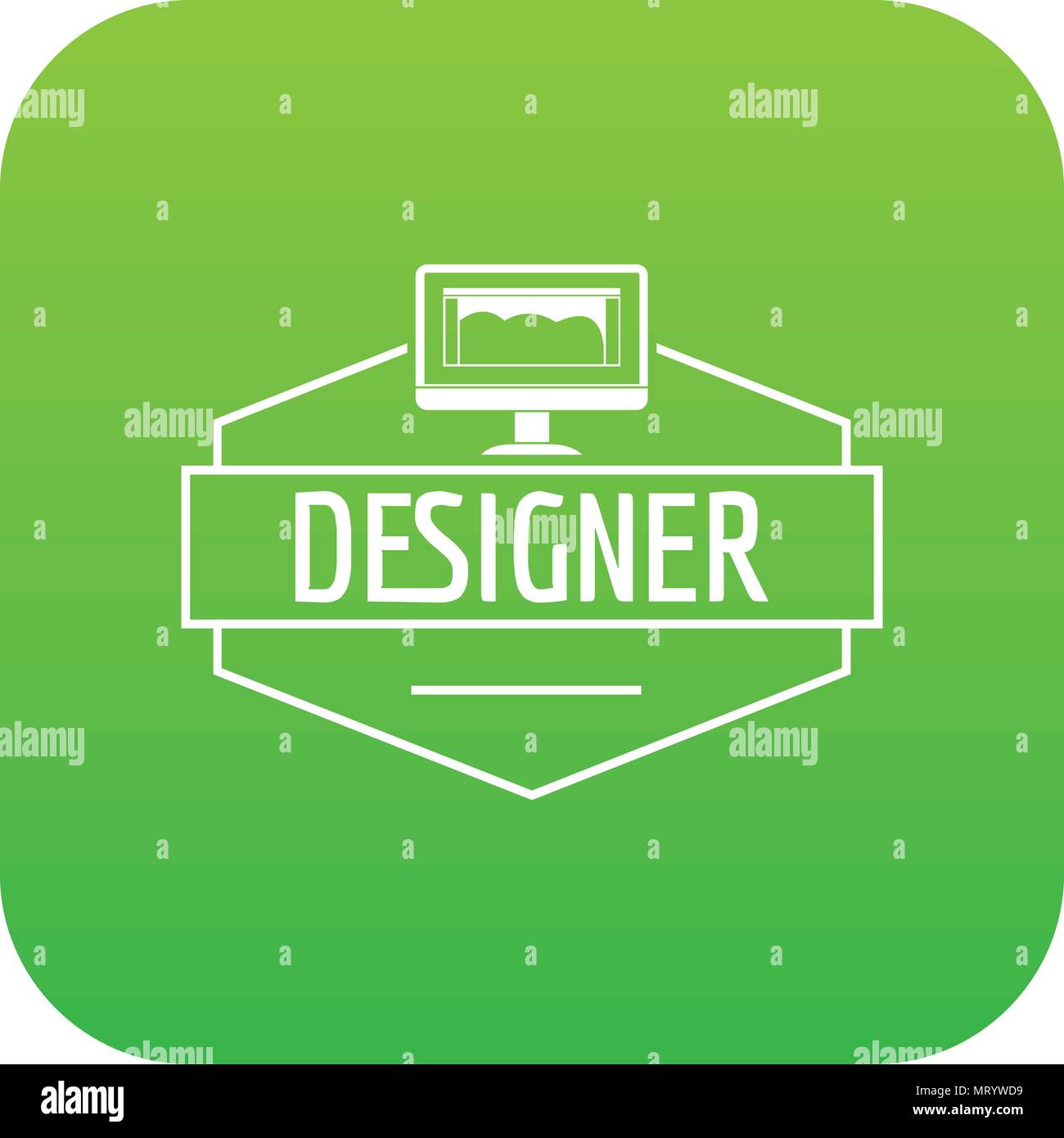 Designer icon green vector Stock Vector Image & Art - Alamy