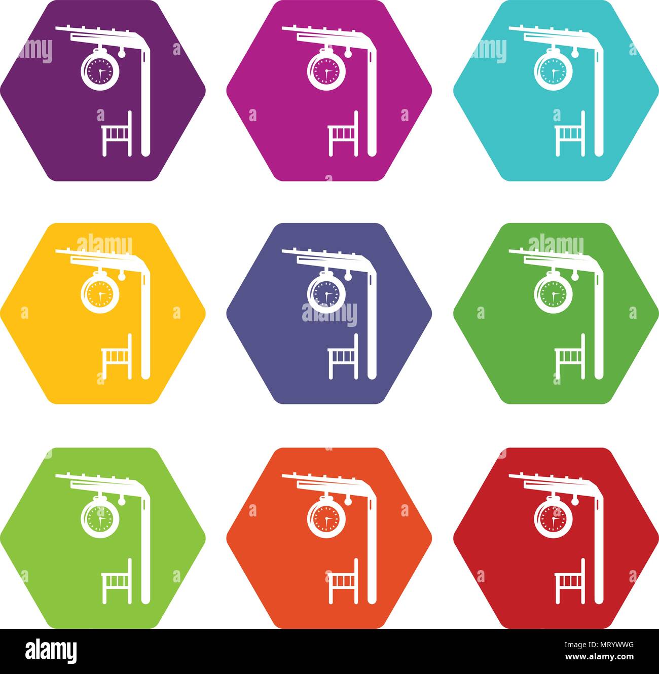 Platform railway icons set 9 vector Stock Vector Image & Art - Alamy