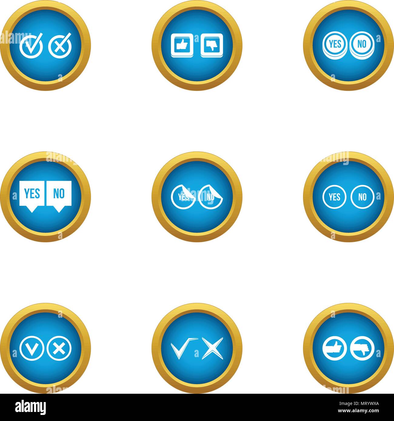 Vote cast icons set, flat style Stock Vector Image & Art - Alamy