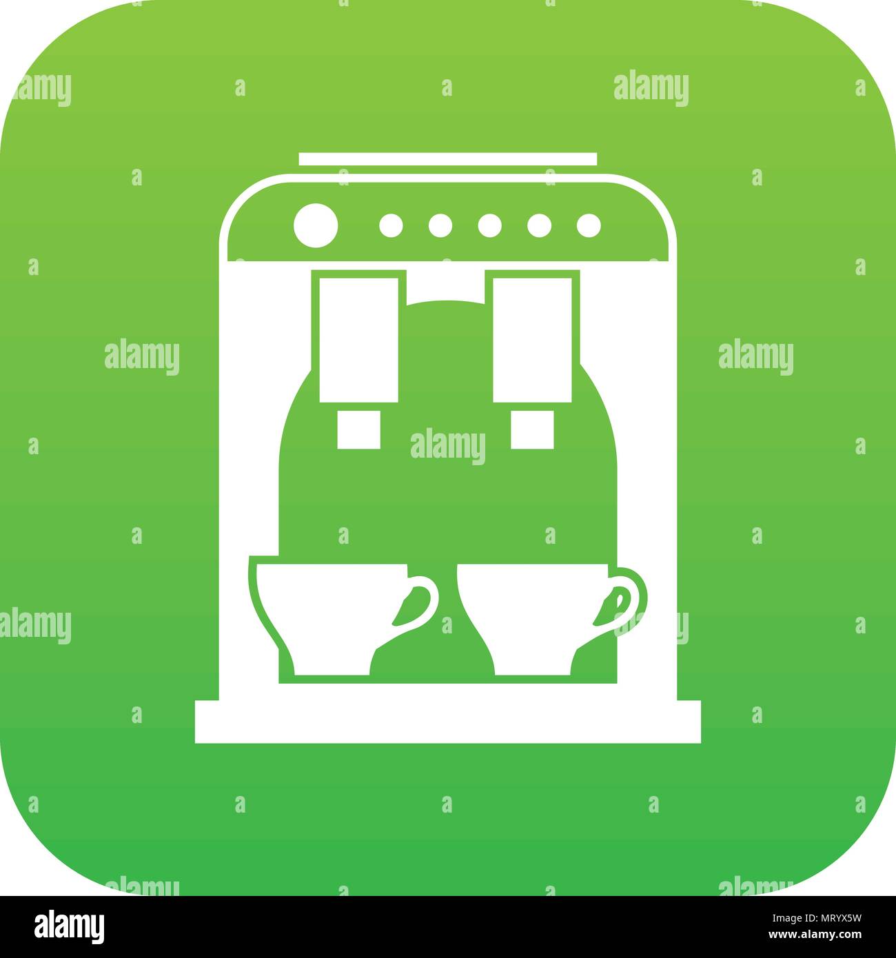 Coffee machine icon digital green Stock Vector Image & Art - Alamy