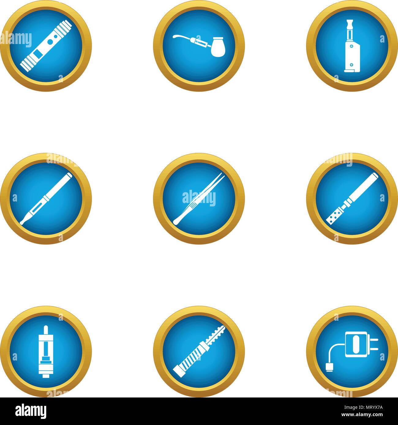 Vape icons set, flat style Stock Vector Image & Art - Alamy