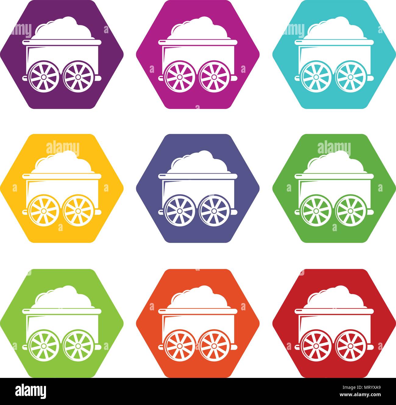 Train wagon icons set 9 vector Stock Vector Image & Art - Alamy