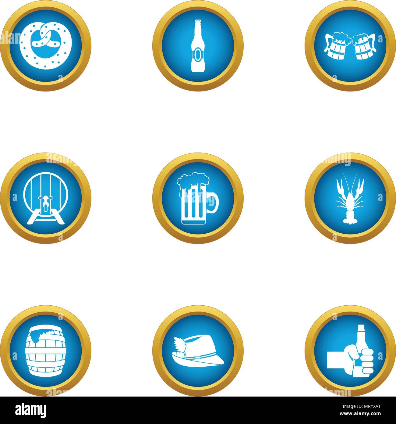 Alcoholic intoxication icons set, flat style Stock Vector Image & Art ...