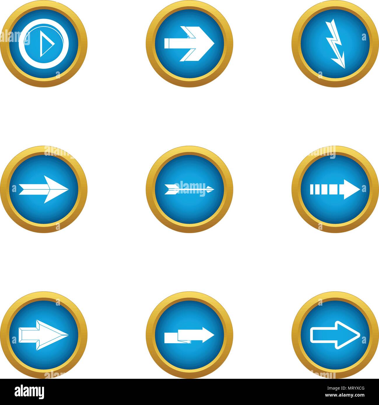 Needle icons set, flat style Stock Vector Image & Art - Alamy